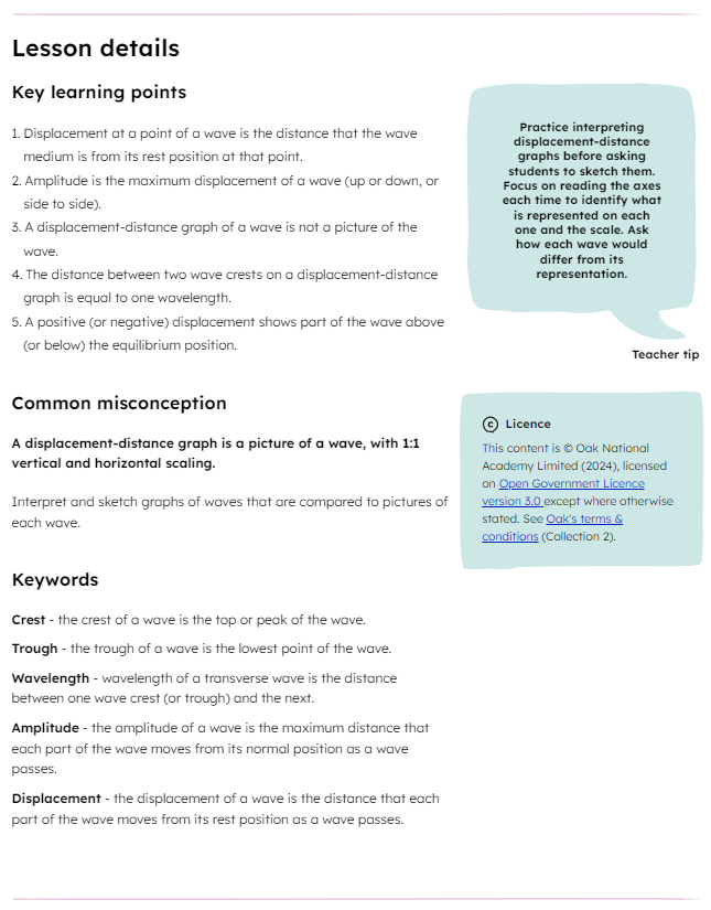 Your guide to using our new resources to plan and teach great lessons